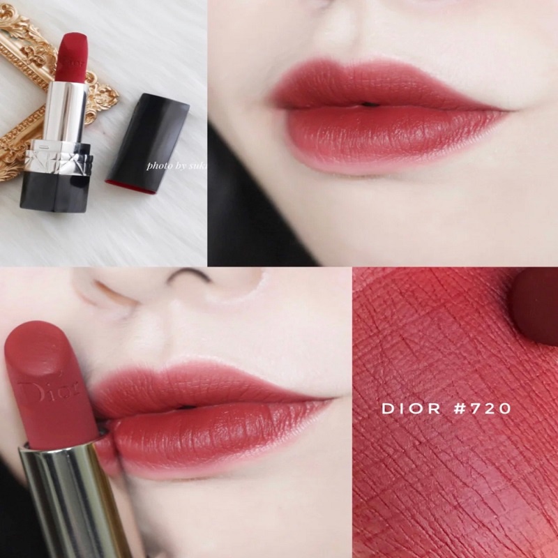 ส่งฟรี???? Dior Matte Lipstick ลิปสติกเนื้อแมท Black Tube ลิปสติก 720 ...