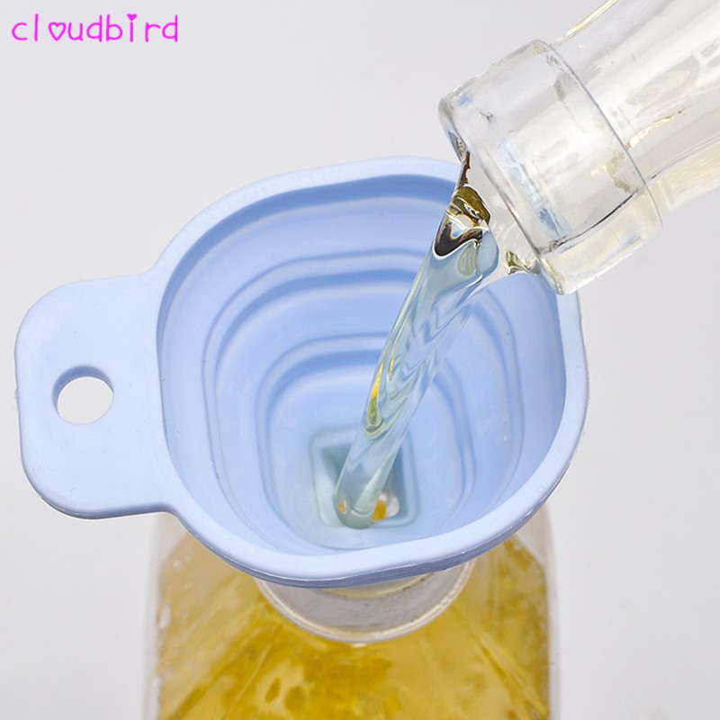 ★♈★ Silicone Square Funnel Telescopic Refueling Funnel Household Wine ...