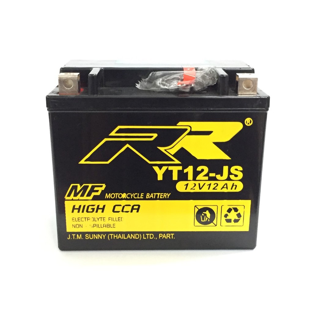สินค้าราคาพิเศษ แบตเตอรี่แห้งยี่ห้อ RR มอเตอร์ไซต์ YT12-JS 12V 12Ah ...