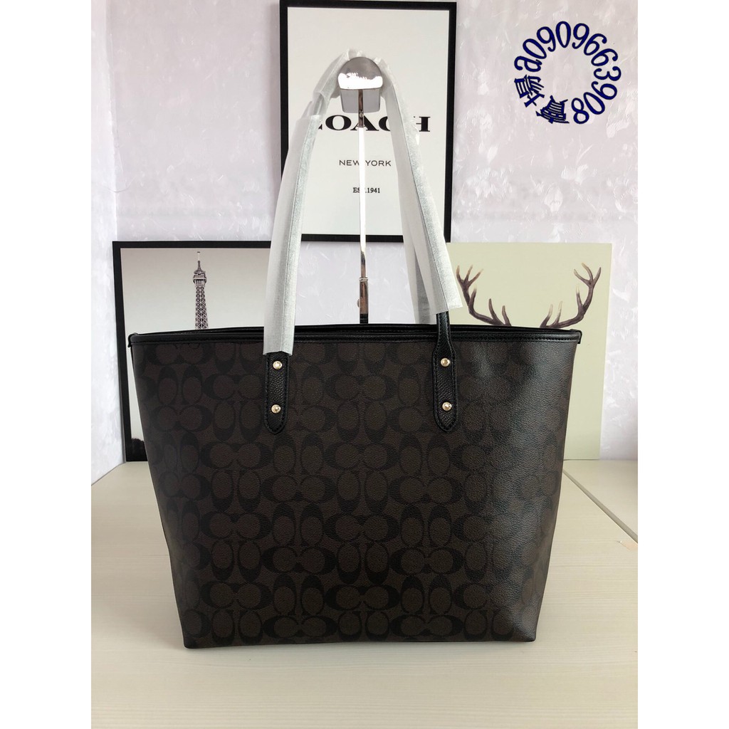 DGอเมริกันซื้อ COACH F36876 คลาสสิกกระเป๋าช้อปปิ้งขนาดใหญ่กระเป๋าถือ ...