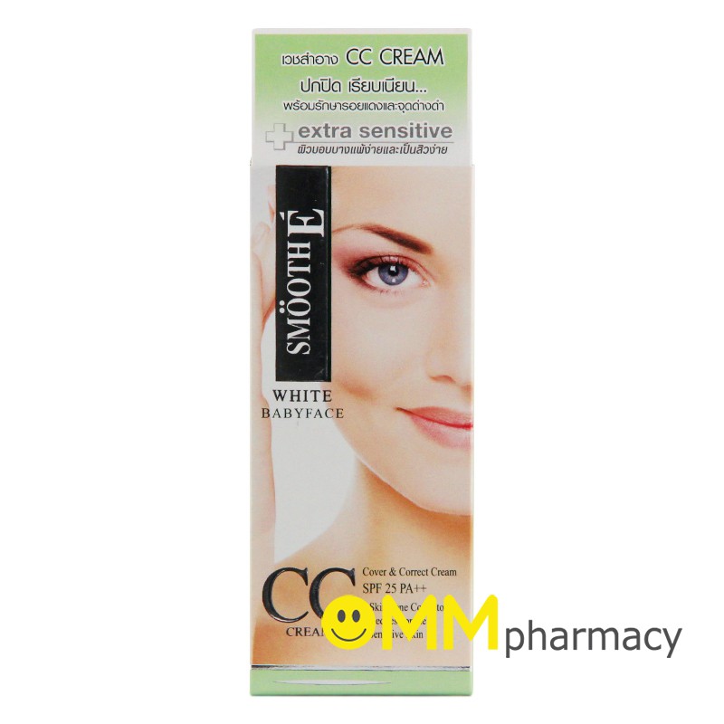 Smooth E White Baby Face CC Cream 7 g. SPF 25 PA สมูท อี ไวท์ เบบี้เฟซ ...