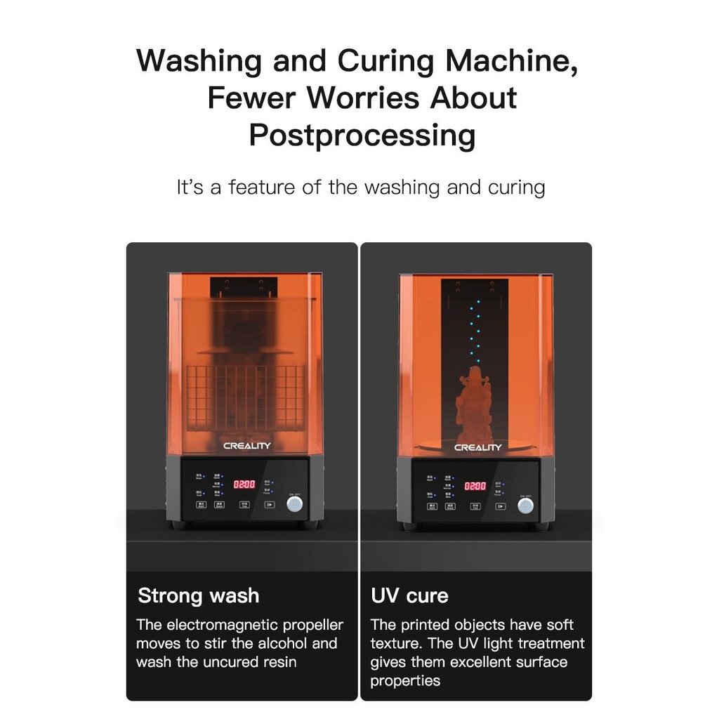 Creality UW-01 Washing and Curing Machine all-in-one one step to finish ...