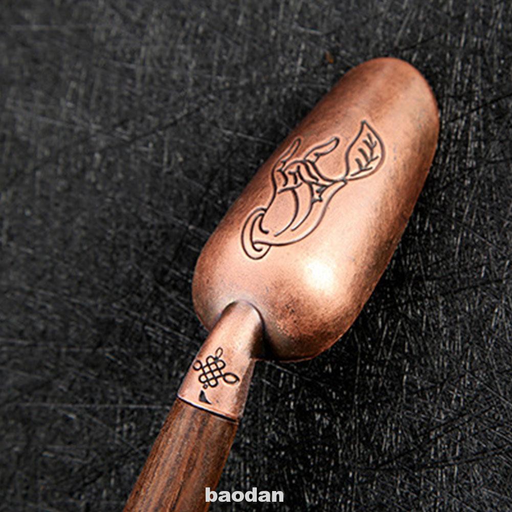 Easy Clean Household Metal Tableware Wooden Handle Tea Spoon - baodan1 ...