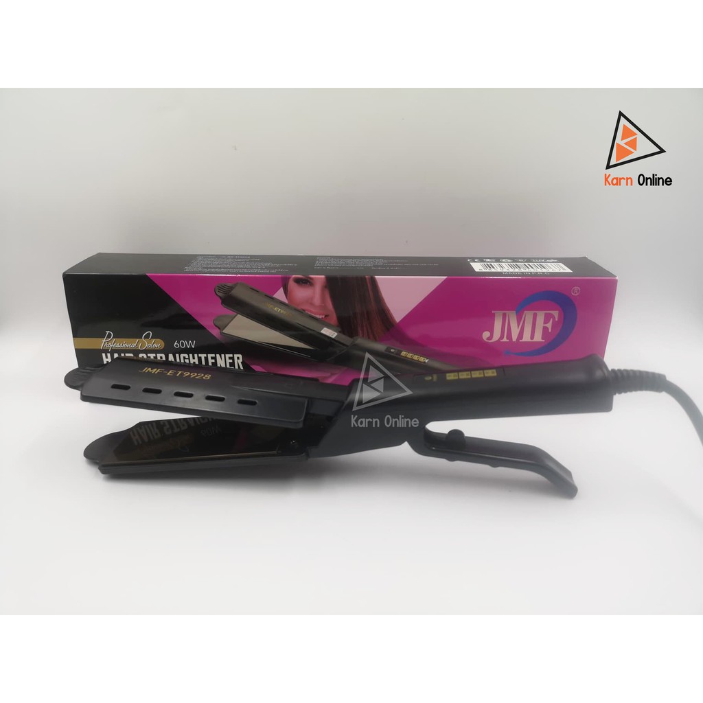 เครื่องหนีบผม JMF Hair Straightener รุ่น JMF-ET9928 (สีดำ) ถูกและดี แผ่นเซรามิค Tourmaline Ionic ...