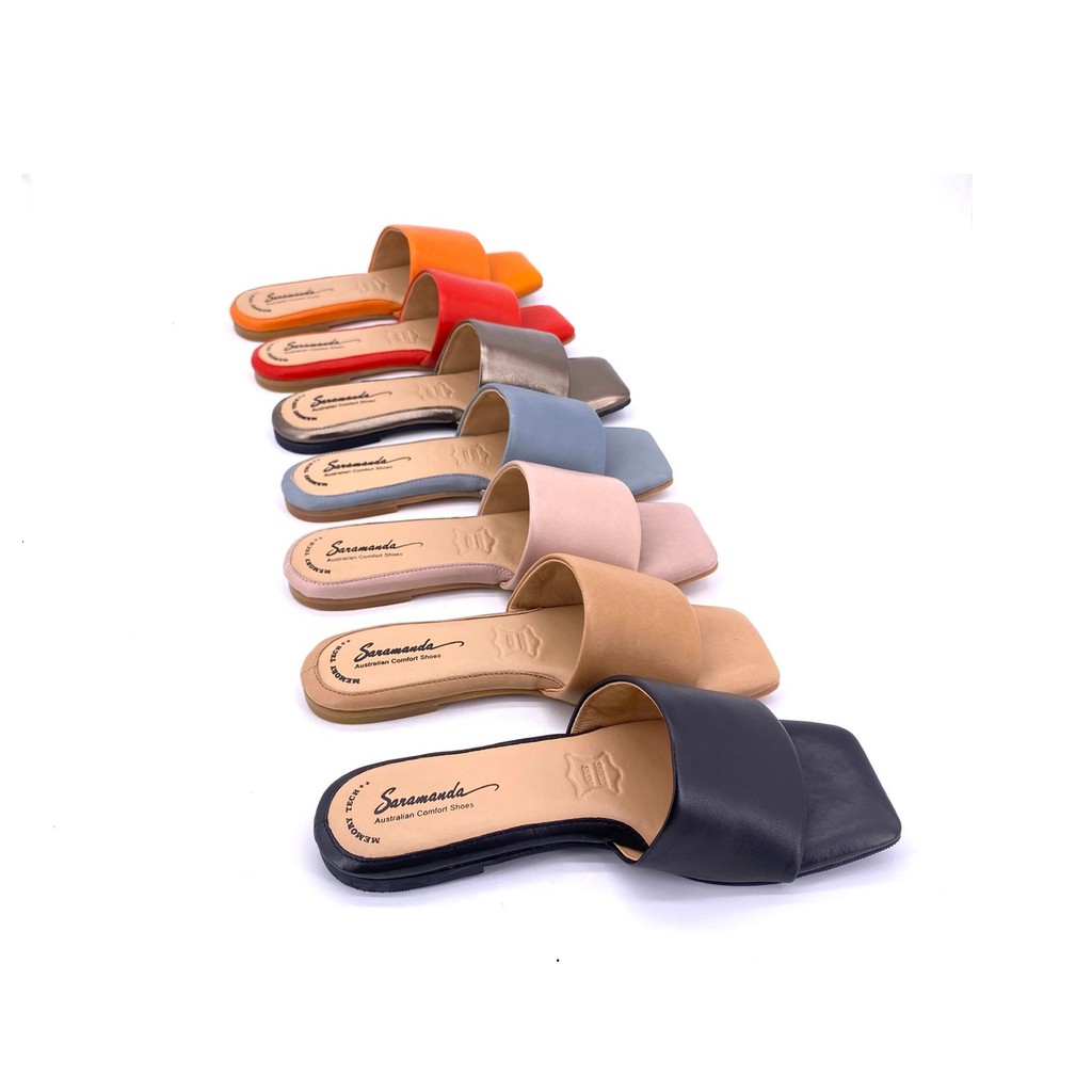 Saramanda รุ่น 125006A รองเท้าแตะหนังแกะผู้ชาย แบบสวม มี 6 สี ...