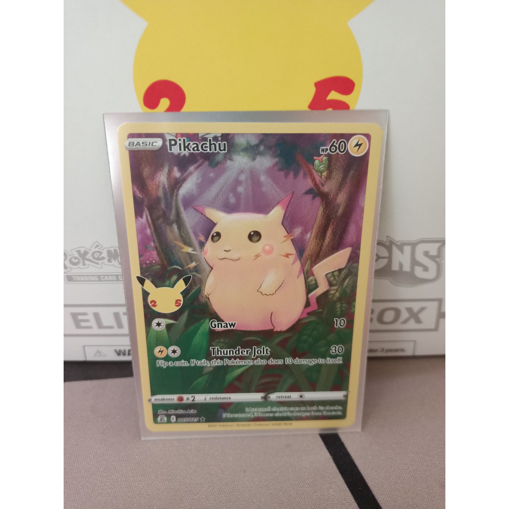 Pokemon Card "Pikachu full Art 005/025" ENG Celebrations | Shopee Thailand