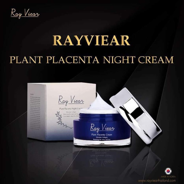 [พร้อมส่ง]ไนท์ครีม เรเวียร์ Ray Viear Plant Placenta Night Cream ทา ...