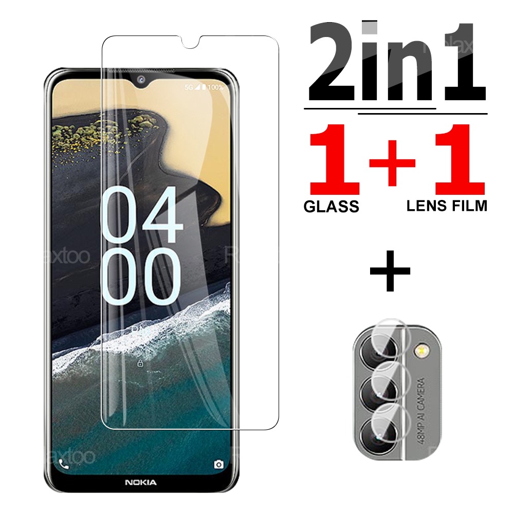 2-in-1 กระจกนิรภัยกันรอยหน้าจอ HD เต็มจอ สําหรับ Nokia G400 Nokia 3.4 5 ...