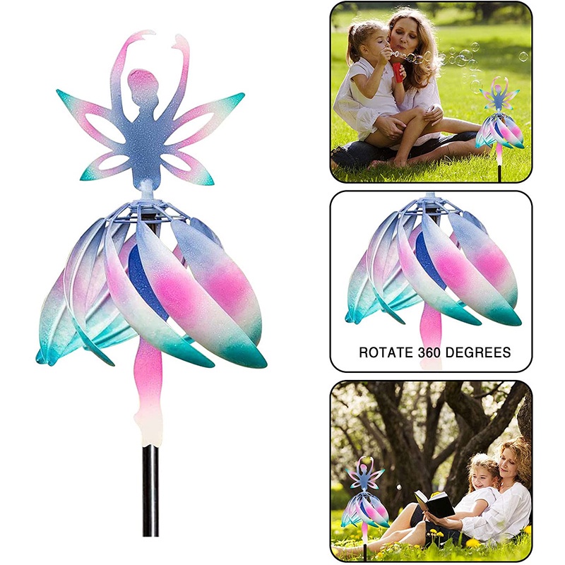Cute Ballet Elves Windmill Garden Decoration Gift Decoration Bicycle ...