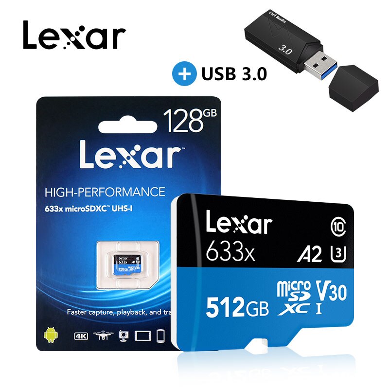 Lexar Original 633x Micro SD Card 512 32GB 64GB 128GB 256GB 512GB High Speed 95Ms Flash Micro SD ...