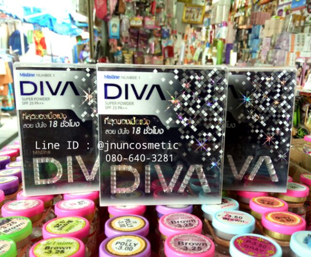 ((พร้อมส่ง 3 เบอร์ )) Mistine Number One Diva SPF 25PA++ 10 g. แป้งพัฟ ...