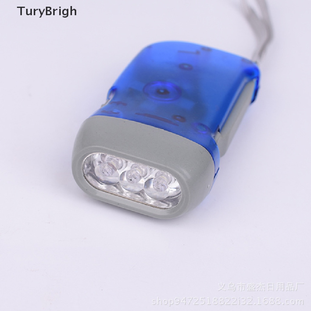 TUH 3 LED Hand Pressing Dynamo Crank Power Wind Up Flashlight Torch ...