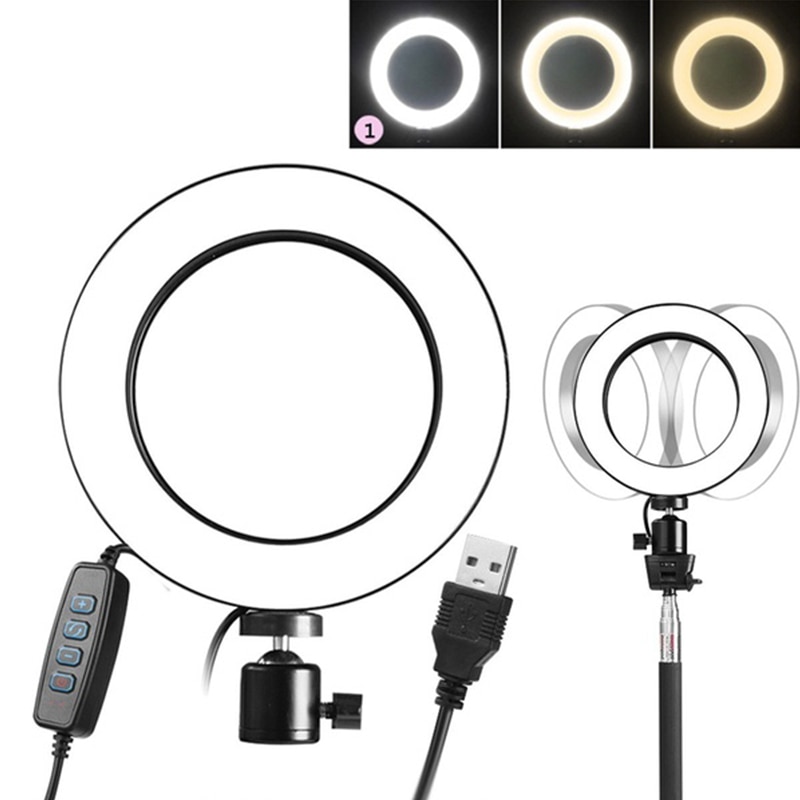 Live Photography Light Stepless Dimming Self-timer Lamp 6 Inch Ring ...