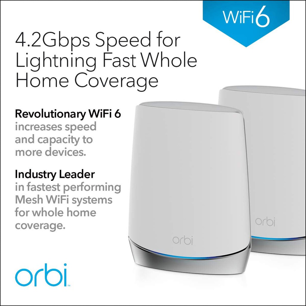 NETGEAR RBK752 Orbi Whole Home Tri-Band Mesh WiFi 6 Router With 1 ...