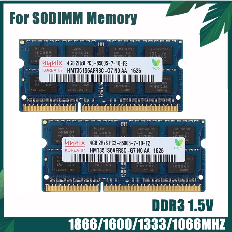 SK Hynix 4GB DDR3 1866MHZ/1600Mhz/1333Mhz/1066Mhz PC3-12800S 1.5V 204Pin หน่วยความจำสำหรับแล็ปท็ ...