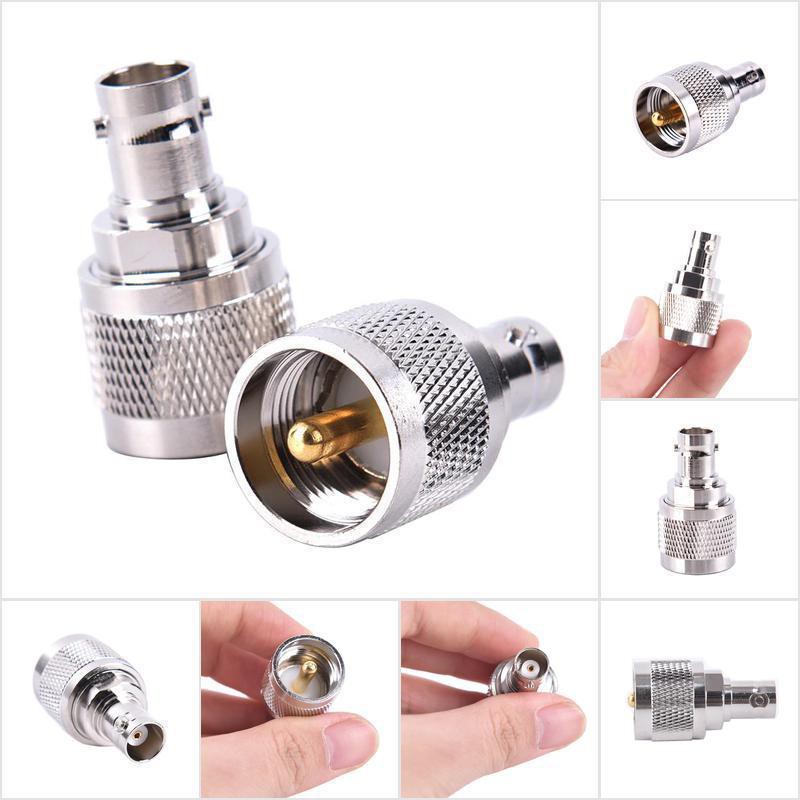 GoldenSilverPL259 UHF Plug Male to BNC Socket Female RF อะแดปเตอร์ ...