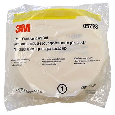 #3M #05723 Foam Compounding Pad, Single Sided ฟองน้ำ/โฟมขัดหยาบสีขาว ...