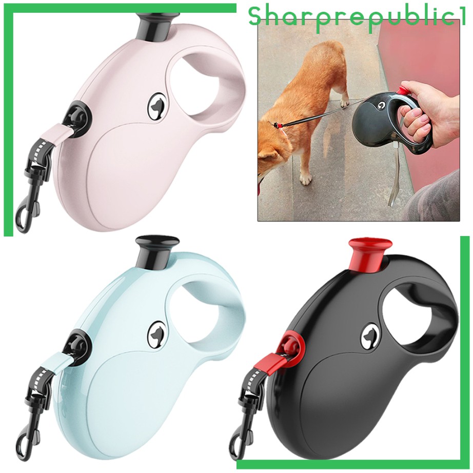 ปลอกคอสุนัขshre1 Dog Leash Retractable 5M Reflective Walking Collar for ...