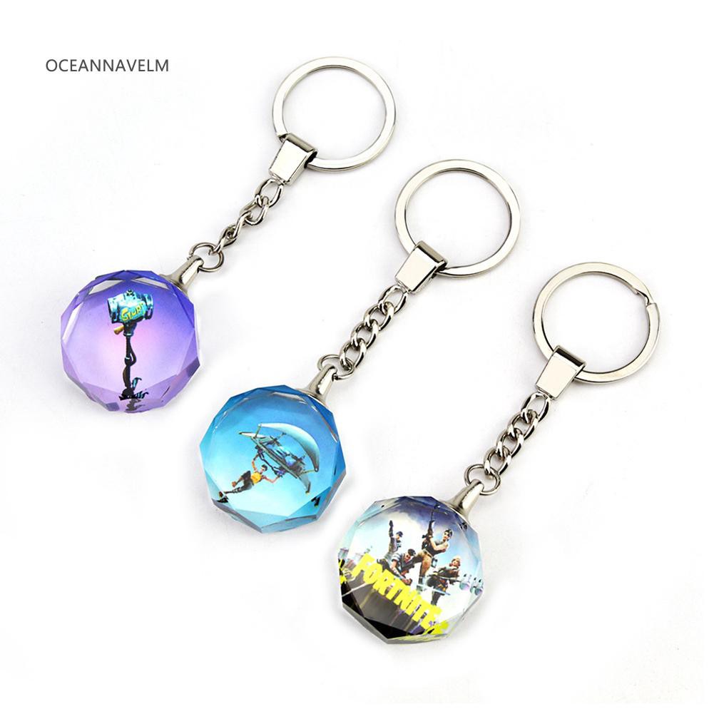 ♀OA Stylish Fortnite Octagon Pendant Unisex Key Ring Hanging Decor Gift ...