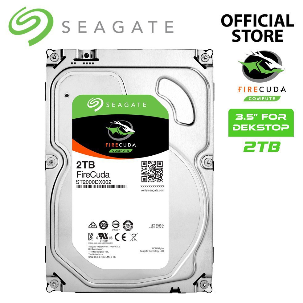 Seagate 2TB FireCuda Desktop SSHD Internal Hard Disk Hybrid - 3.5 ...