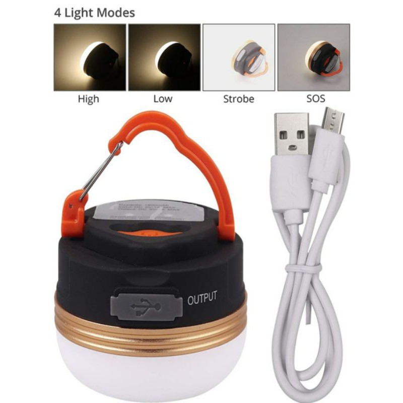 ไฟซาลาเปา LED Camping USB ชาร์จ โคมไฟตั้งแคมป์ เดินป่า แคมป์ปิ้ง ...