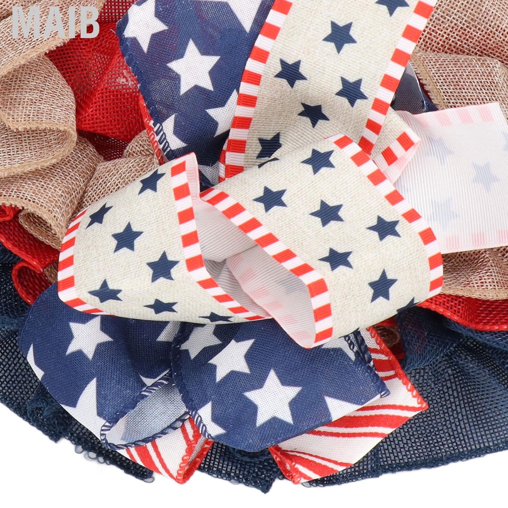 Maib Patriotic Front Door Wreath 13.8in 4th Of July Vivid Colors Wreat ...