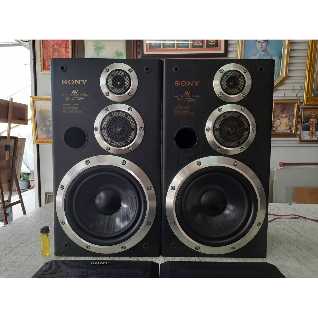 ลำโพง SONY SS-V 725 AV MADE IN JAPAN 3 ทาง วูฟเฟอร์โพลีลายเคฟล่า เสียง ...