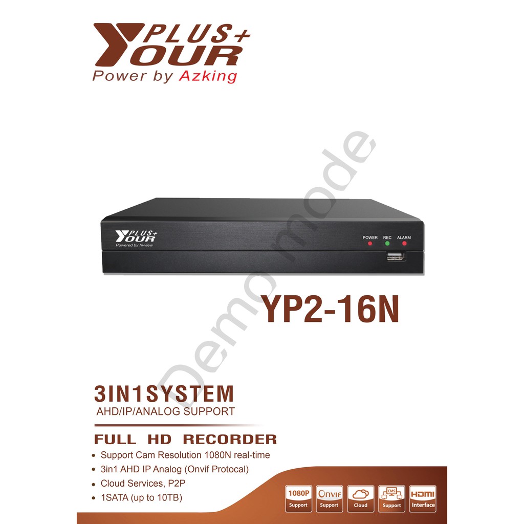 YP2-16N AHD DVR 16CH (H.264) 1080N 3- IN-1 เครื่องบันทึกภาพ DVR 16 ...