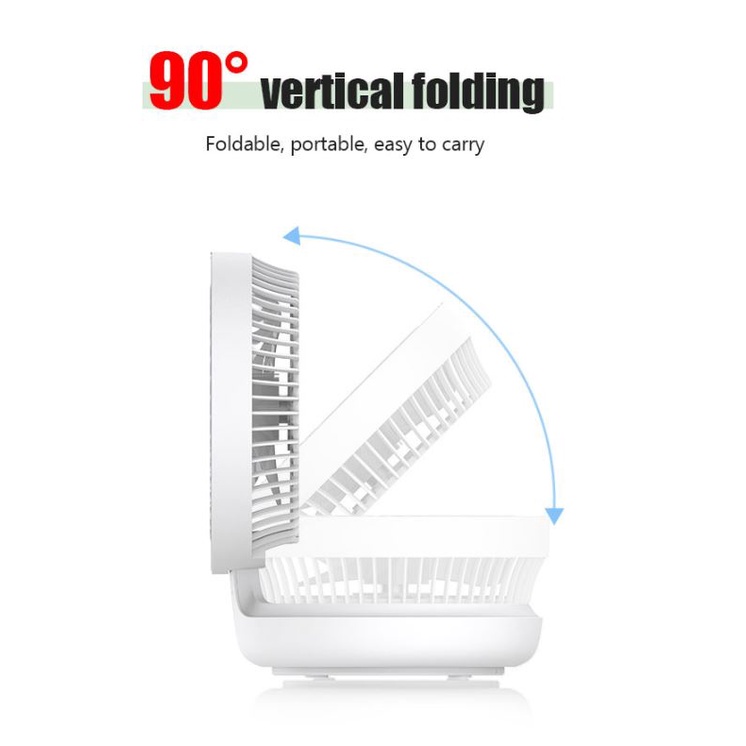 Xiaomi Youpin Edon พัดลมตั้งโต๊ะ แบบพกพา ส่ายได้ ไฟส่องสว่าง มีรีโมท ชาร์จแบตด้วยUSB-C น้ำหนัก ...