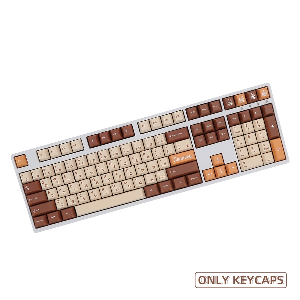 แป้นพิมพ์คอมพิวเตอร์ 134-key Tiramisu Keycaps Cherry Height Pbt Sublimation Suitable For ...