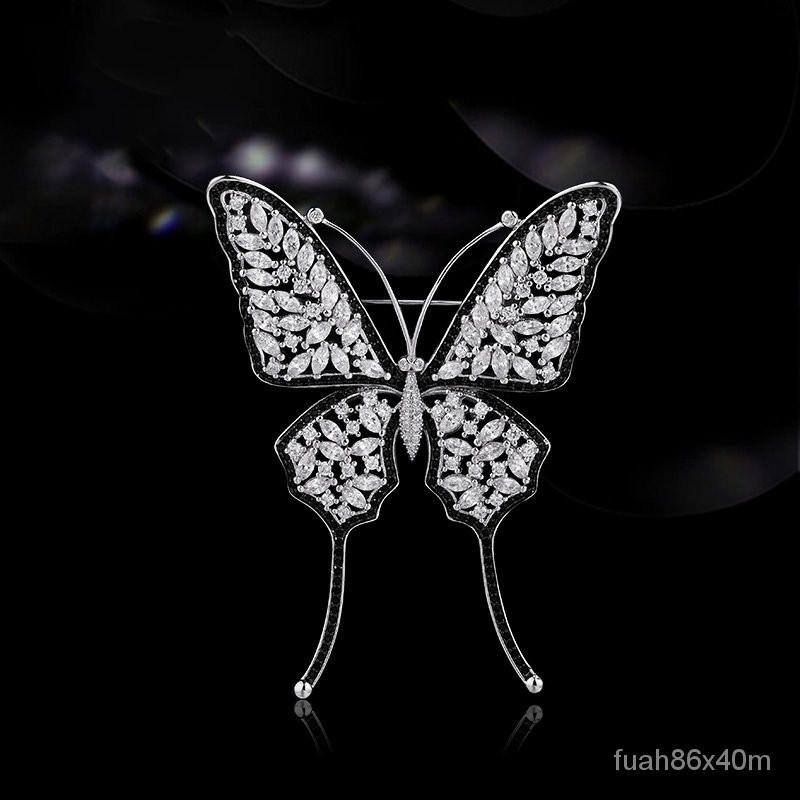 2c 5080mm Crystal Cubic Zirconia micro butterfly brooch in YP7q ...