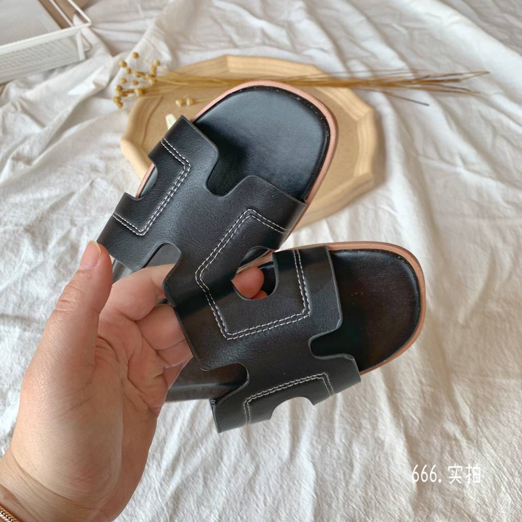 Kimi.Shop รองเท้าหนังPVC รองเท้าพร้อมส่ง รองเท้าแตะผู้หญิง รองเท้า ...
