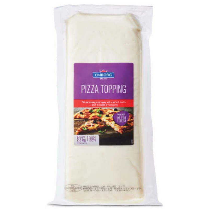 EMBORG Pizza Topping มอสซาเรลล่าชีส 2.3kg ชีสสำหรับทำพิซซ่า Mozzarella ...