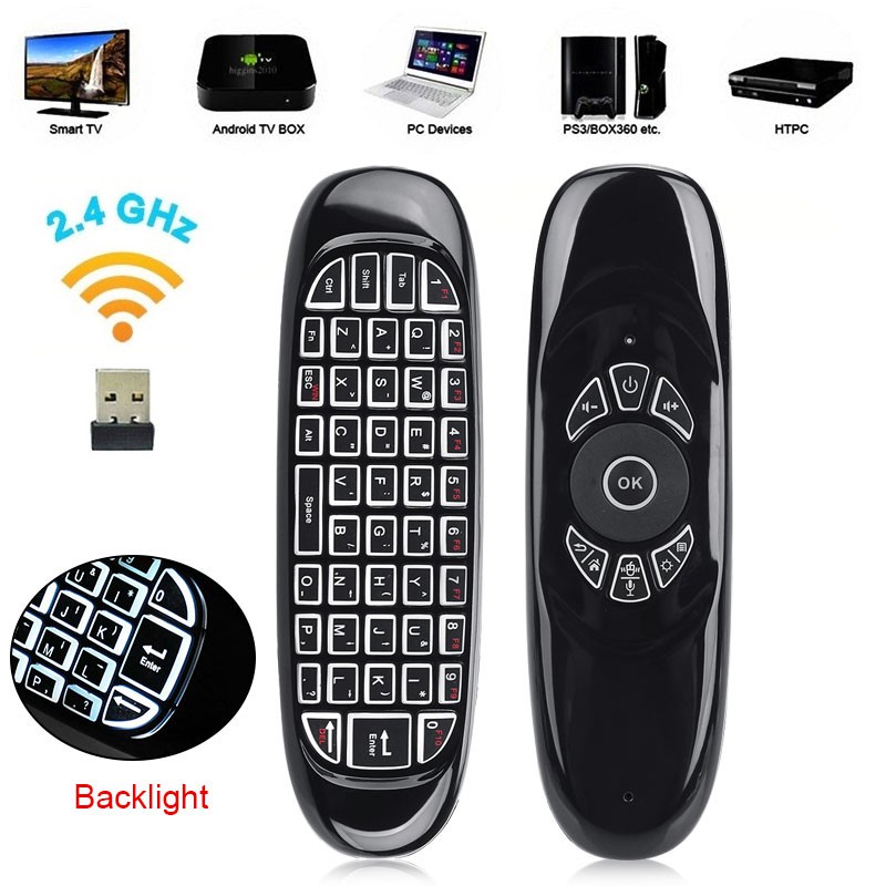 Ready StockC120 T10 Wireless Air Mouse With Keyboard Gyroscope Remote ...