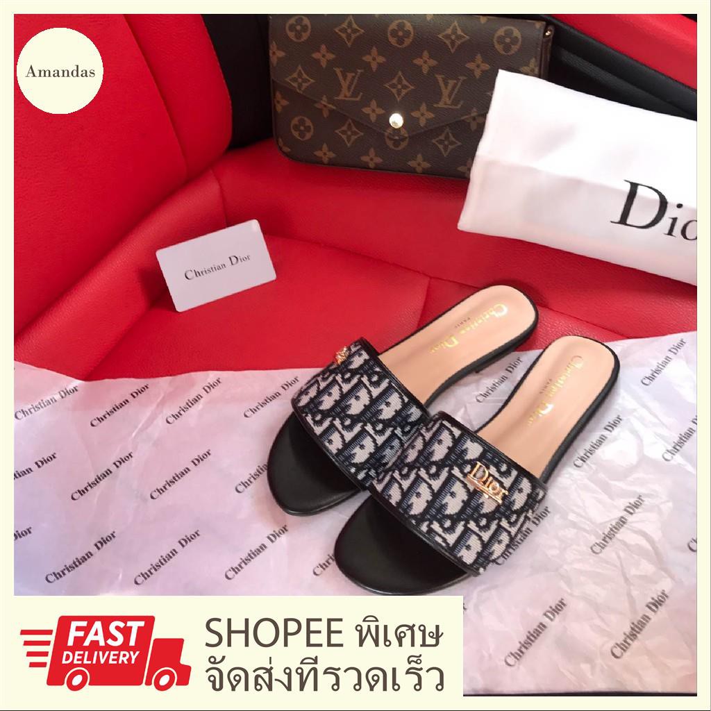 DIOR 2021 summer limited edition embroidery sandal 3 casual flip ...