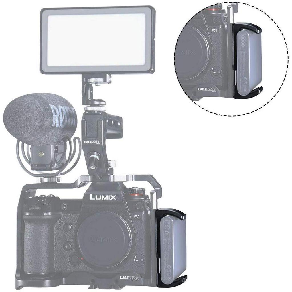 Camera Power Bank Holder Phone Clamp with Hot Shoe Adapter for DSLR ...