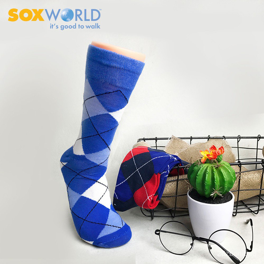 Socks Hipster Soxworld Classic Argyle Pattern Socks for Adult - Blue dCVd - 26zbeqi5a6 - ThaiPick