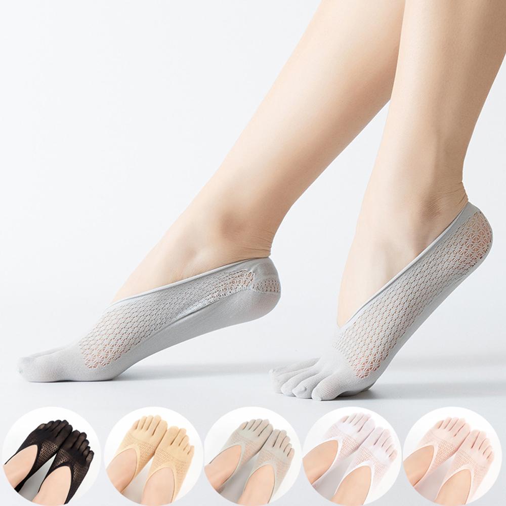 JAVIER Anti-skid Five-finger Socks Invisible Toe Short Socks Ankle ...