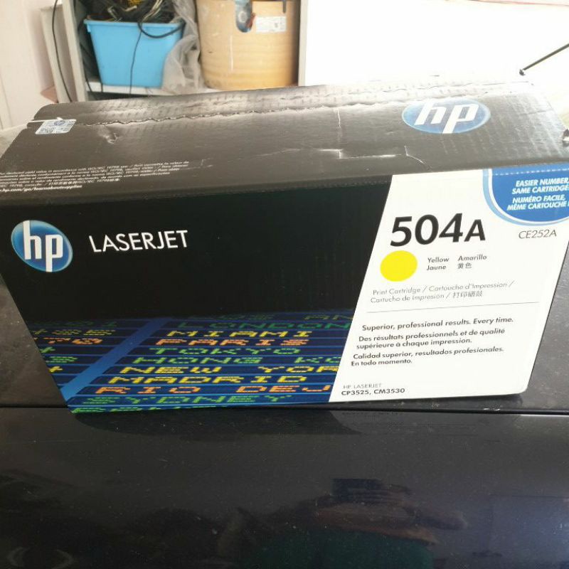 HP LaserJet Toner CE252A (504A) แท้ Yellow ตลับหมึกปี 2017 - 2019 ...