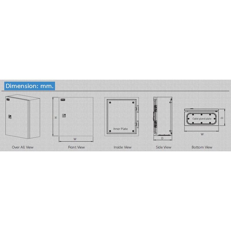 ตู้ CB-09 IP55 TAMCO ตู้ไฟฟ้า ตู้สวิตซ์บอร์ด ตู้เหล็ก กล่องเหล็ก IP55 ...