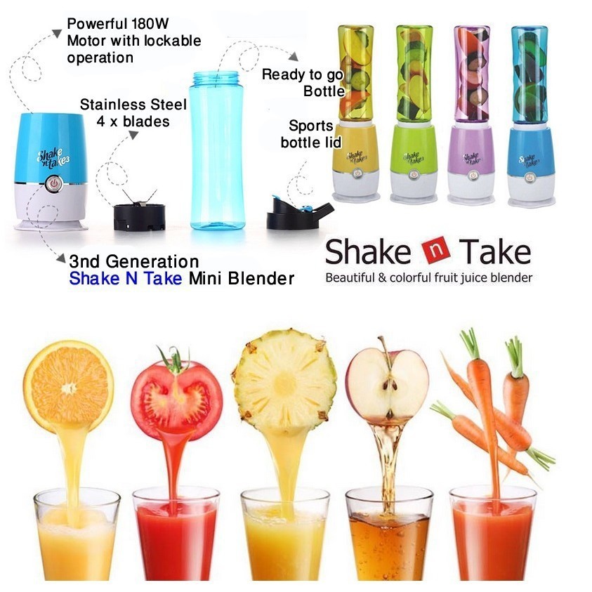 Shake N Take 3 -Fruit Juice Blender Smoothie 2 OR 3 Bottles WVVC ...
