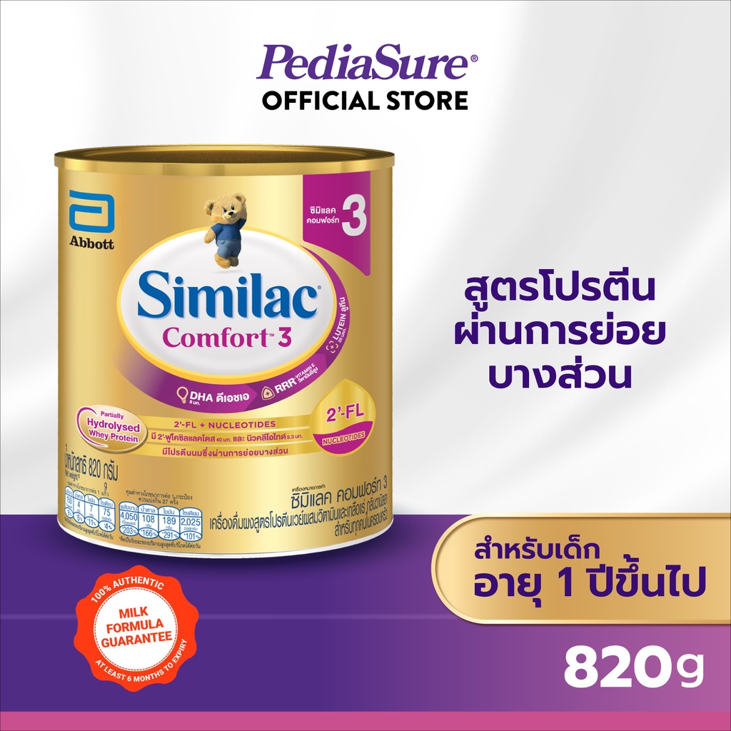 ส่งฟรี Similac Comfort 3 ซิมิแลค คอมฟอร์ท 3 ขนาด 820 กรัม 1 กล่อง ...