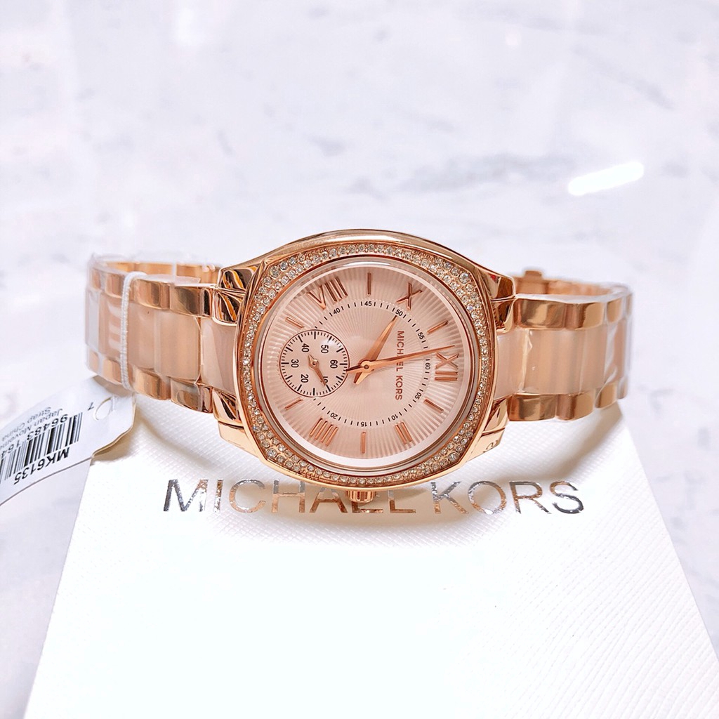 Michael Kors MK6135 Bryn Rose Dial Rose Gold-tone Ladies Watch นาฬิกา ...