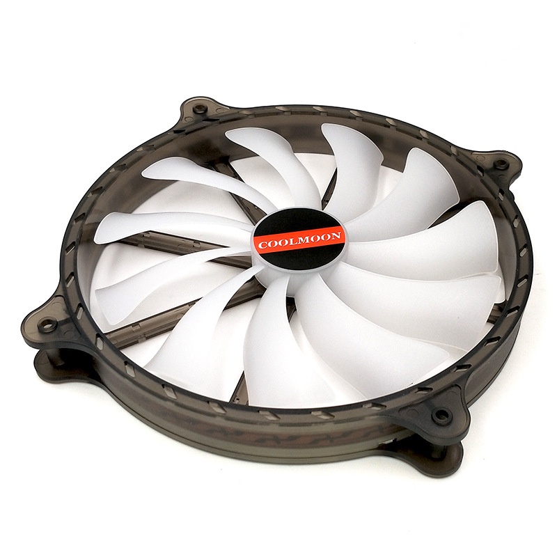 พัดลมคอมพิวเตอร์：COOLMOON 200mm RGB Silent Cooling Fan C Comuter Case ...