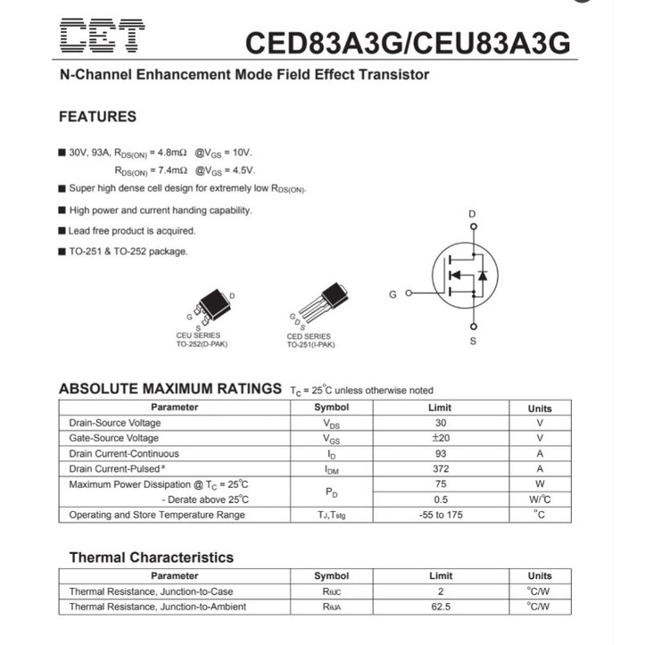 MOSFET 83A3G 1 ชิ้น ARES aifsoftboardมอสเฟส แอเรสบอร์ดแอร์ซอฟท มีของ ...