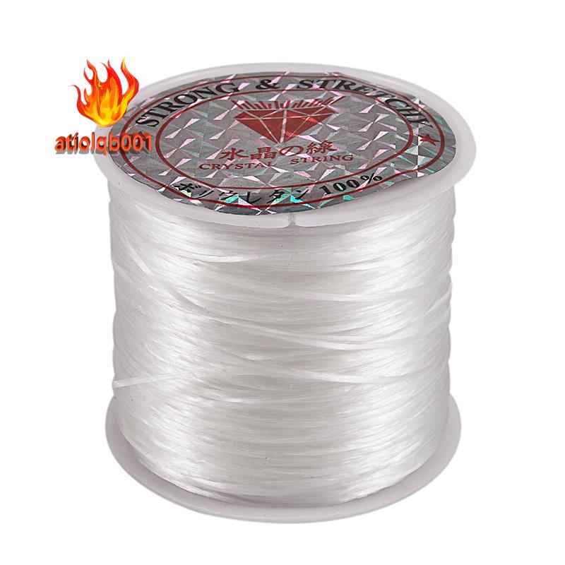White Elastic Stretchy Crystal Line Jewelry Beading Thread Spool 100 ...