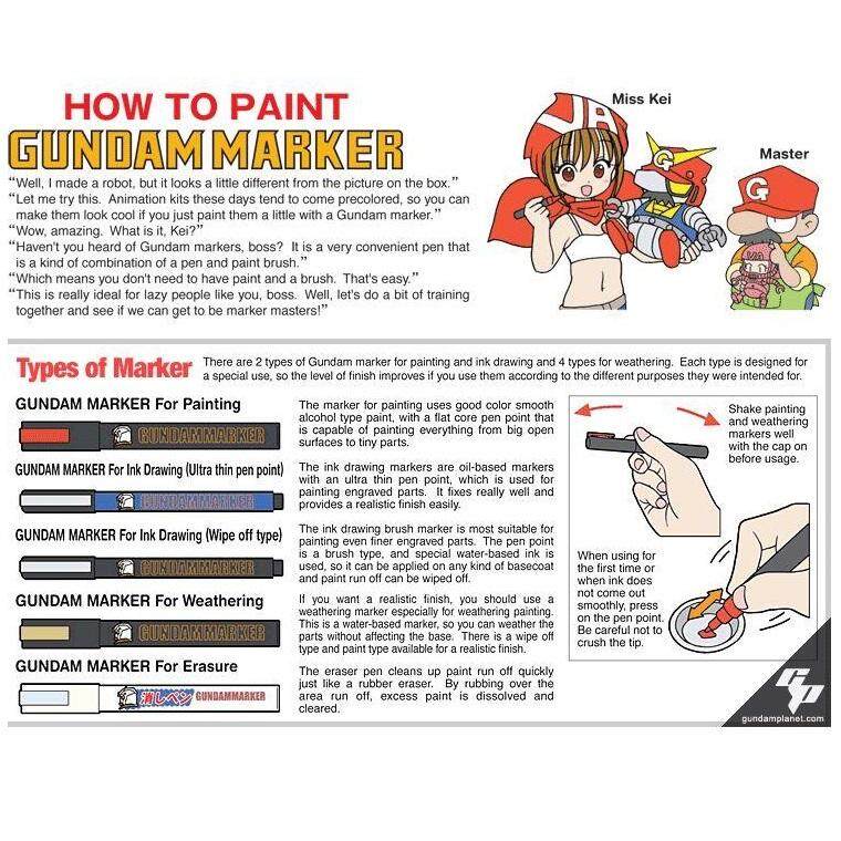 Gundam Marker GM07 สำหรับใช้กับงานโมเดลต่างๆ ปากการะบายสี แต่งสี แต่ง ...