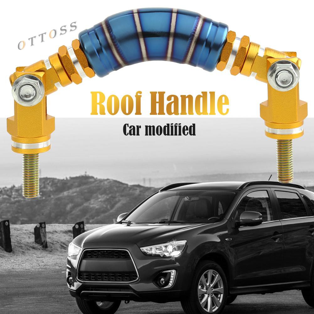 OT {Aluminum Car Ceiling Grab Handle 45 Degree Angle Auto Interior Roof ...