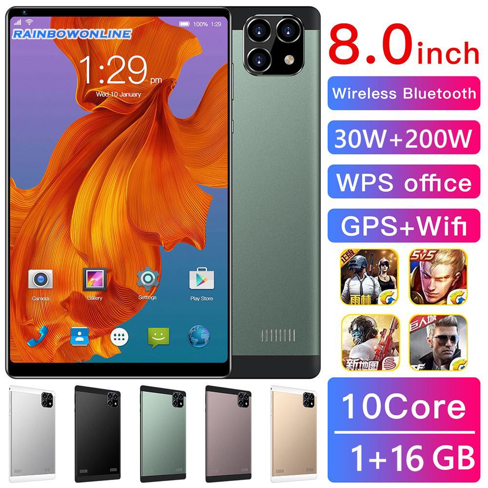 [RAIN] P80 8 inch Android 10 Tablet MTK6592 Octa-Core 1GB 16GB Phone ...