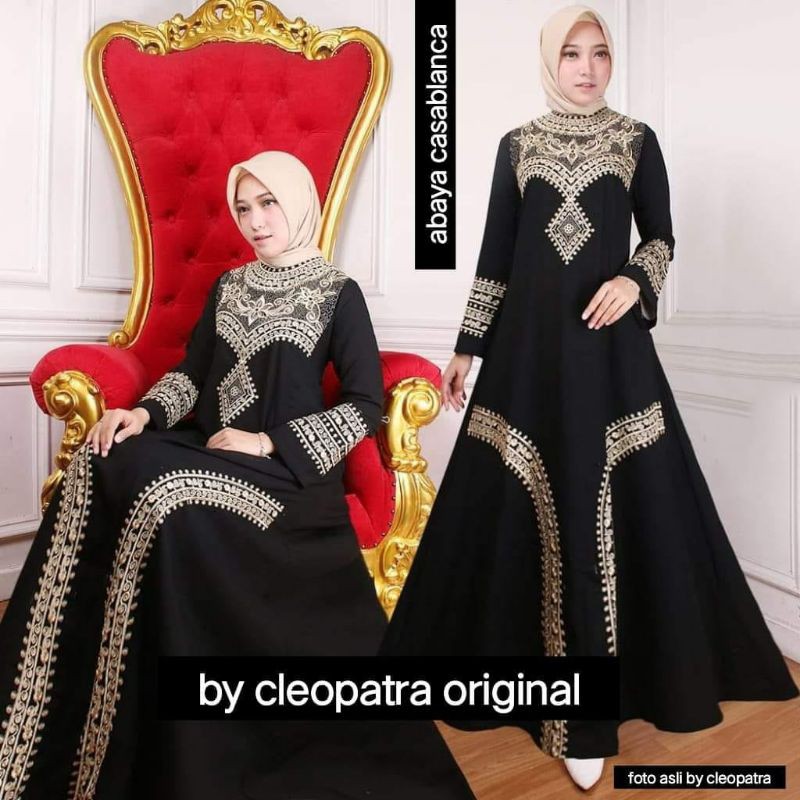 Abaya Hitam Bordir Komputer Motif ภาพจักรยานยนต์โดย Eli Collection - eli_collection.th - ThaiPick